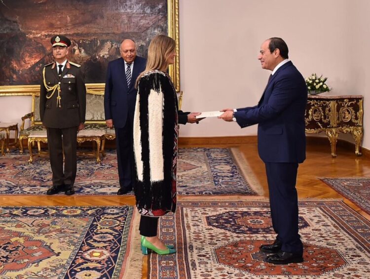 Sisi receives credentials of 13 new ambassadors - Egyptian Gazette